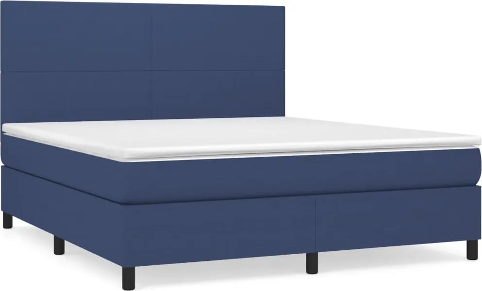 Box spring postel s matrací modrá 180x200 cm textil 3141639