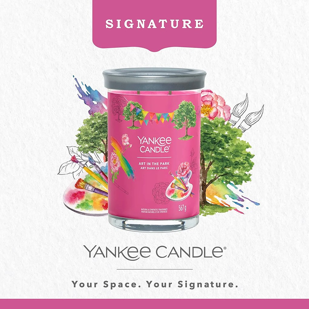 Yankee Candle vonná svíčka Signature Tumbler ve skle velká Art in the park 567g