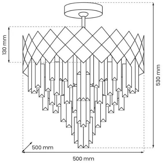 Lustr na tyči CARISMA 9xE14/40W/230V zlatá