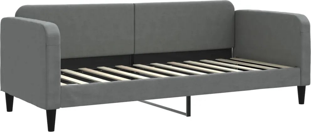 Válenda s přistýlkou a zásuvkami tmavě šedá 80 x 200 cm textil 3196866