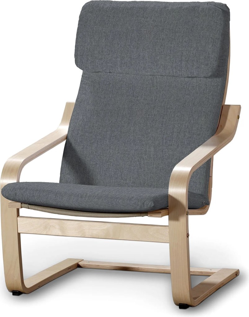 Sedák na křeslo IKEA Poäng barva šedá látka pletený vzor