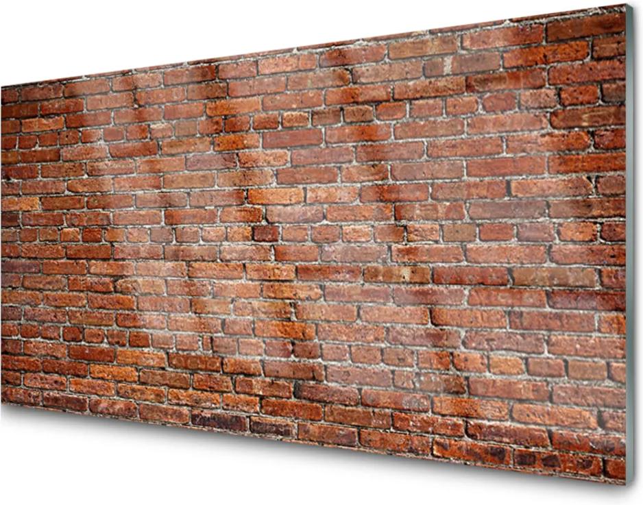 Skleněný obraz Cihlová Zeď Cihly