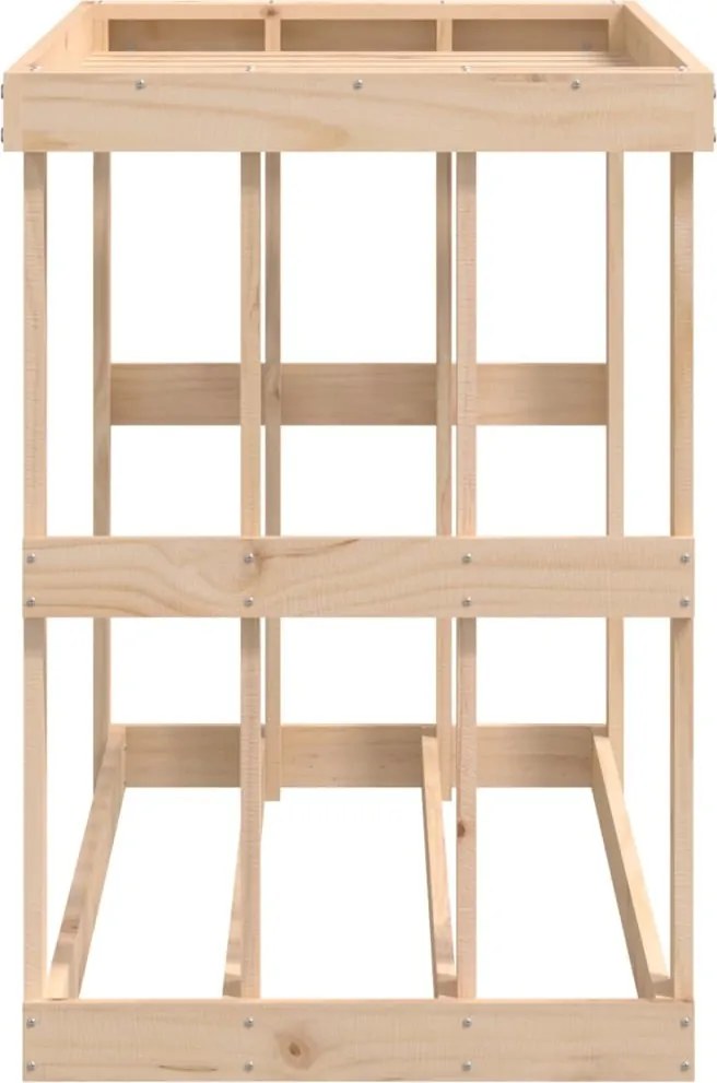 vidaXL Venkovní stojan na dřevo 108x52x74 cm masivní borovice [822631] Barva: Přírodní