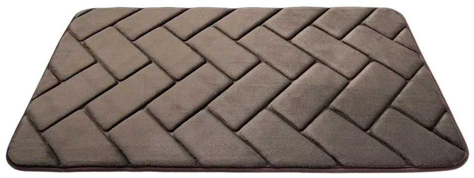 BO-MA, Protiskluzová koupelnová předložka 3D 7288 coffee, 40x50, hnědá, koupelna