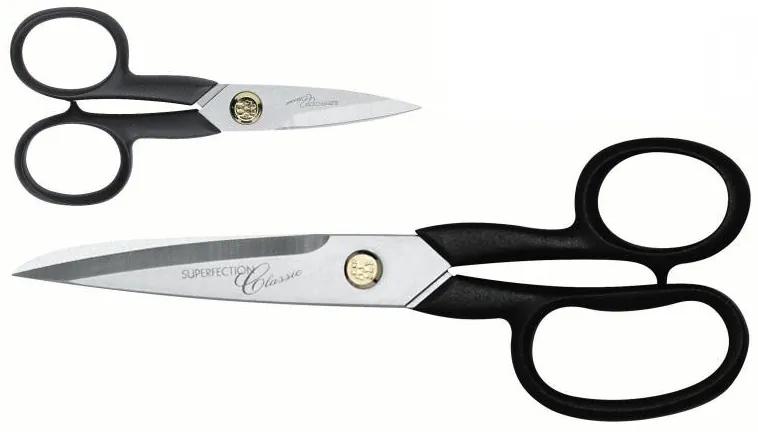 Nůžky Superfection Classic 10 cm a 18 cm - černé