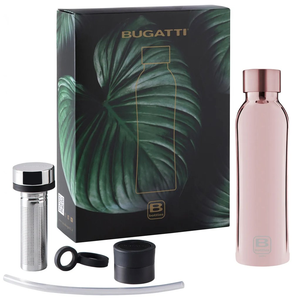 Bugatti dárkový set B Bottles Twin Rose Gold Lux termolahev a příslušenství, BBT-KRL500RS-N