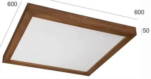 Brilagi - LED Koupelnové svítidlo WOODY FRAME LED/50W/230V 60x60 IP44 dub třešeň