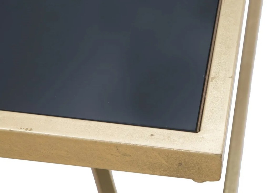 Designový konferenční stolek Malinda 110 cm černý / zlatý
