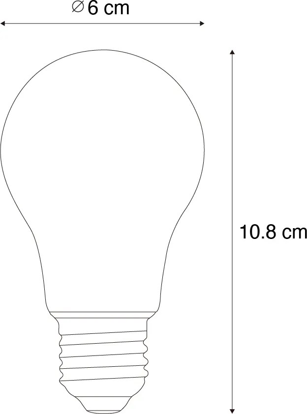 Sada 5 LED žárovek E27 A60 se senzorem soumraku 2,5W 250 lm 2200K