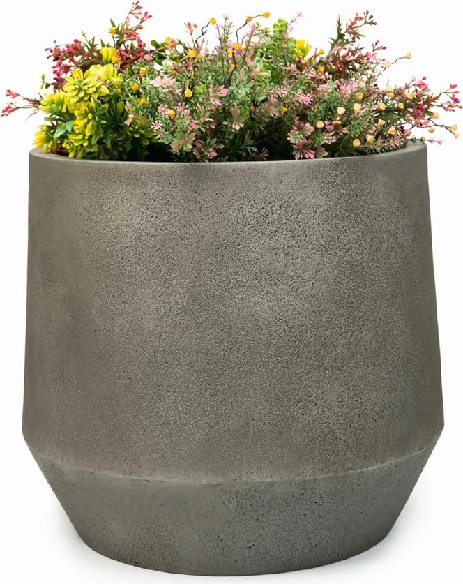 Designový květináč NEXORA, sklolaminát, 54x48 cm, šedý