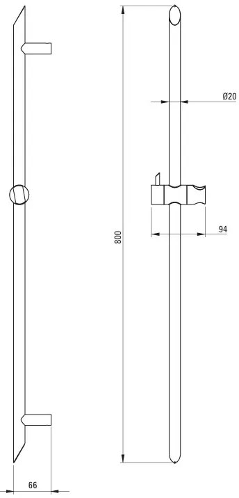 Deante Shower rail