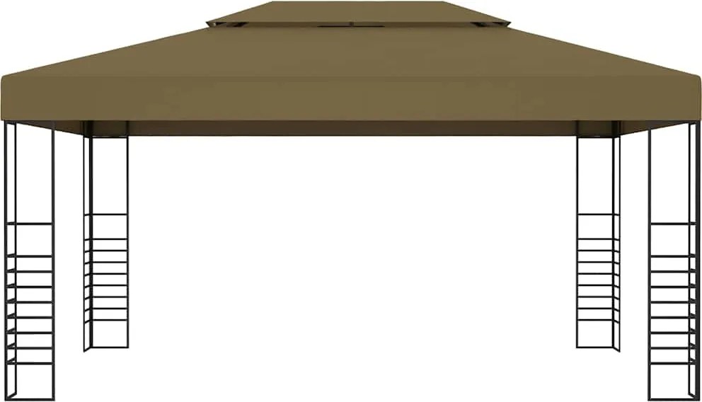 Altán se světelnými LED řetězy 3 x 4 m taupe 3070310