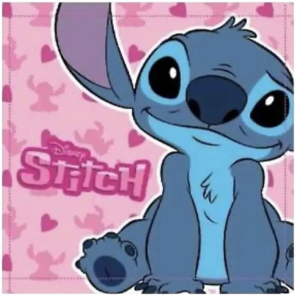 Dívčí malý ručník na obličej Stitch - licence Lilo &amp; Stitch - 100% bavlna - 30 x 30 cm