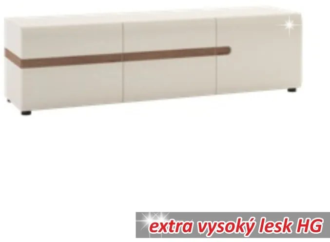 Komoda v luxusní bílé barvě ve vysokém lesku TK026 TYP 51