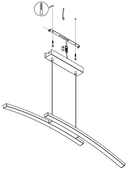 Eglo 97911 - LED RGB Stmívatelný lustr na lanku FRAIOLI-C 2xLED/17W/230V