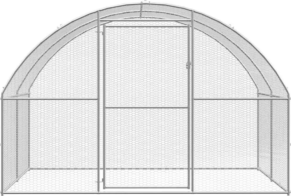 Venkovní klec pro kuřata 3 x 10 x 2 m pozinkovaná ocel 3095467
