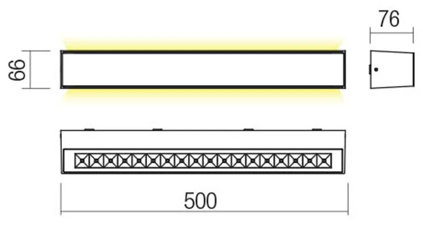 Redo 90262 nástěnné LED svítidlo Aroos pískově bílé, 30W, 3000K, 50cm