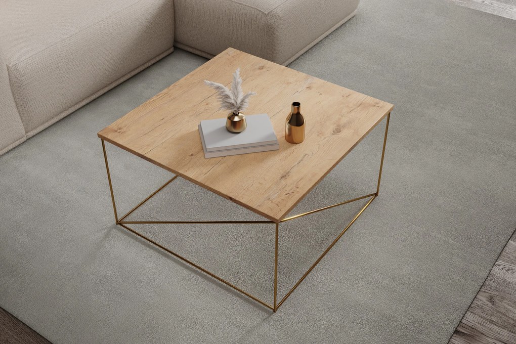 ADRK Furniture Konferenční stolek Nelia CT-NEL-G-OL