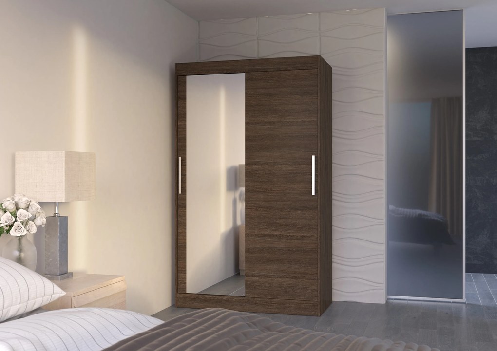 ADRK Furniture Skříň posuvná se zrcadlem BARIO 120 ADRK-SW-BAR-CH-120