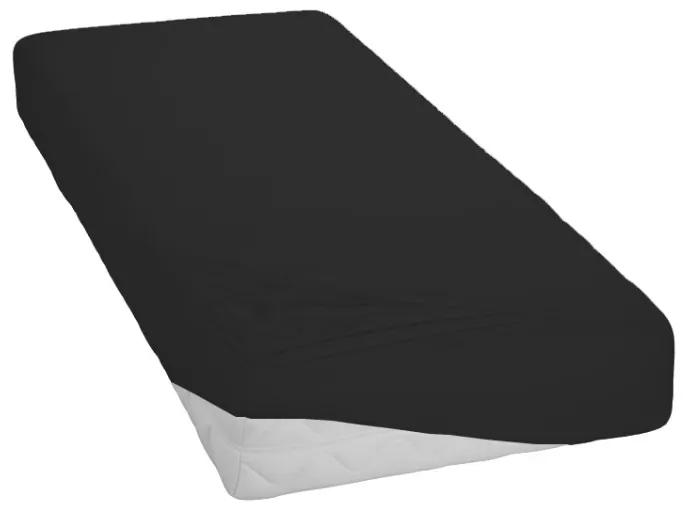 proPOSTELE Jersey prostěradlo černá, 90 x 200 cm