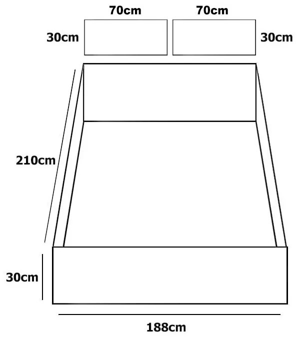 Eka Čalouněná postel Lucy - 180x200 cm Barva látky Trinity: (2316) Černá, Úložný prostor: Bez úložného prostoru