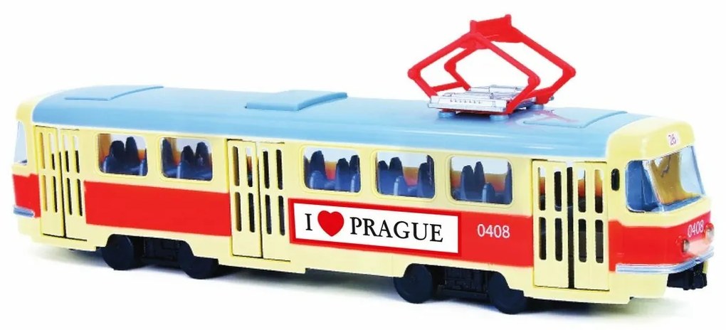 Rappa Tramvaj která hlásí zastávky česky PRAGUE, 28 cm