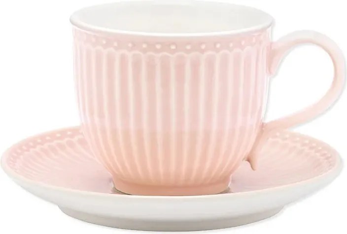 Šálek s podšálkem Alice Pale Pink 200 ml Green Gate