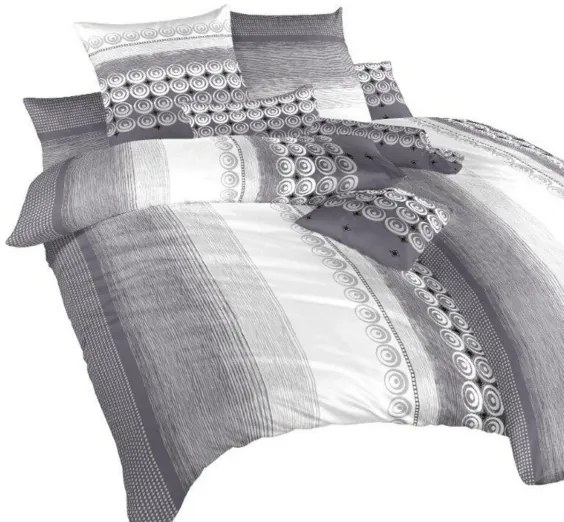 Dadka Povlečení krep Sahara šedá  240x220, 2x70x90 cm