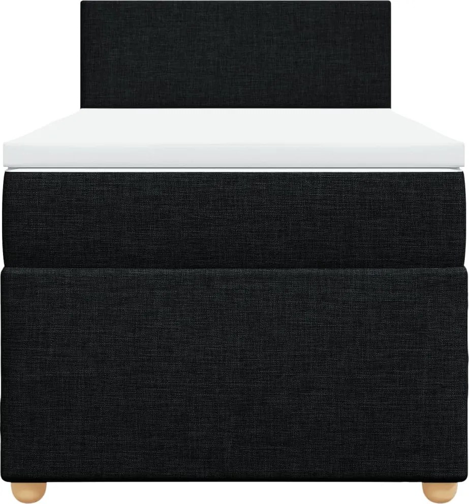 Box spring postel s matrací černá 80 x 200 cm textil 3286502
