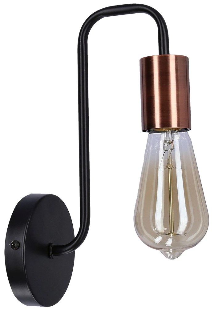 Černé nástěnné svítidlo Herpe pro žárovku E27  - Candellux