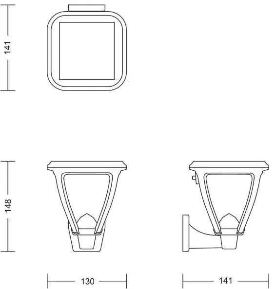 Philips - LED Solární nástěnné svítidlo VAPORA LED/1,5W/3,7V 1500 mAh IP44