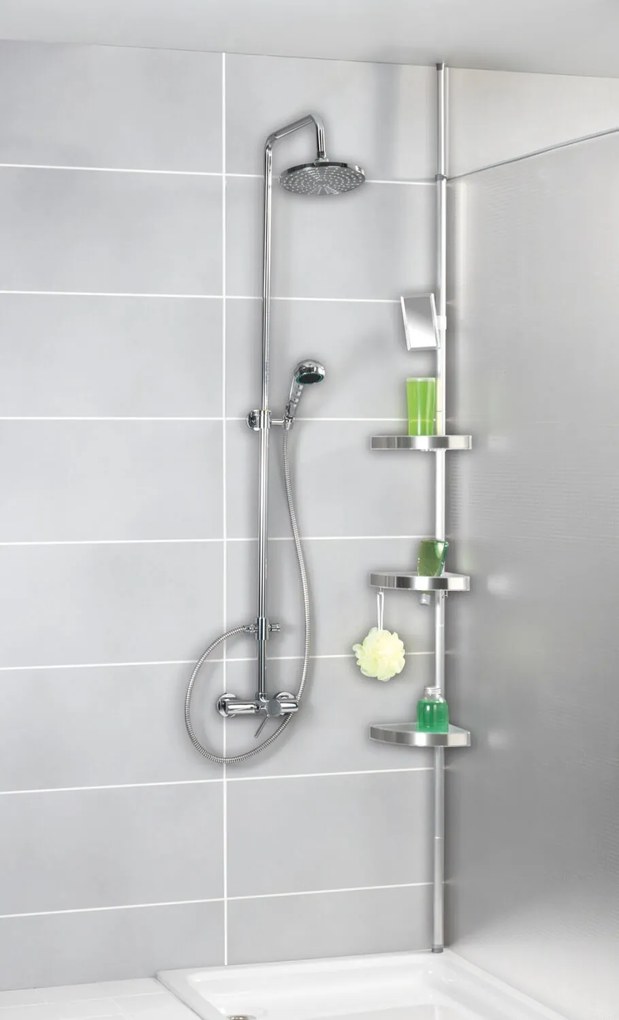WENKO Teleskopická rohová polička PREMIUM matná 70-260 cm