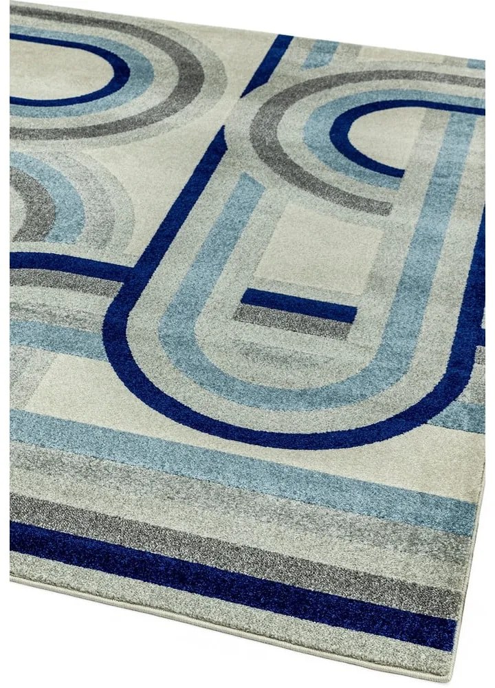 Šedo-modrý koberec 200x290 cm Nova Retro Blue – Asiatic Carpets