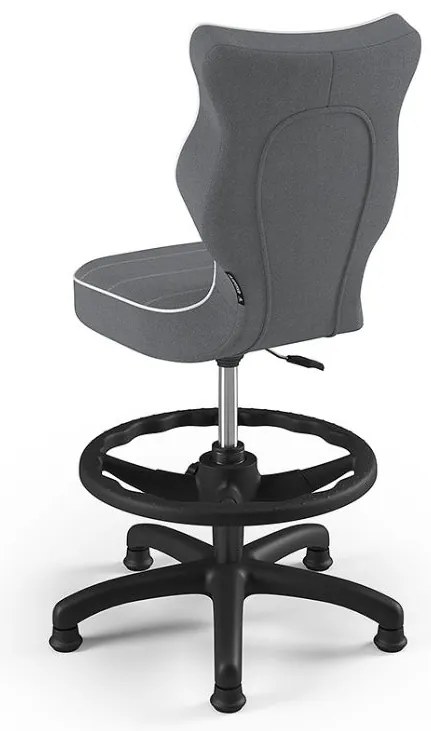 Dětská ergonomická židle bez koleček k psacímu stolu TMAVĚ ŠEDÁ Zvolte rozměr: dítě 119 - 142 cm (výška stolu 71 - 82 cm)