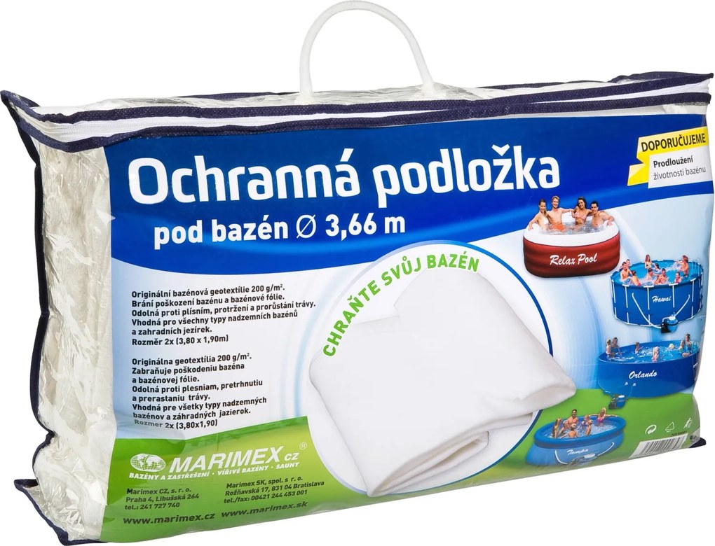 Podložka ochranná pod bazén 3,8 x 1,9 m, 2 ks, bazény do pr. 3,66 m