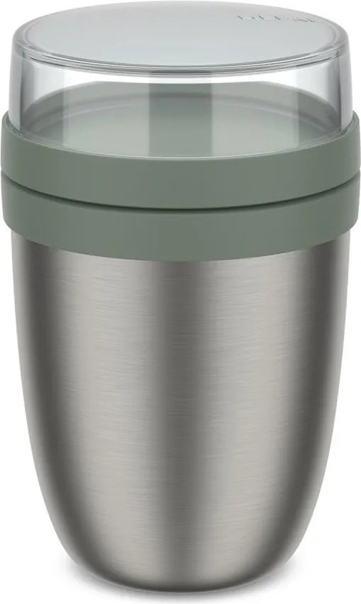 Termoska na jídlo z nerezové oceli ve stříbrné barvě/šalvějově zelená 500 ml Ellipse – Mepal
