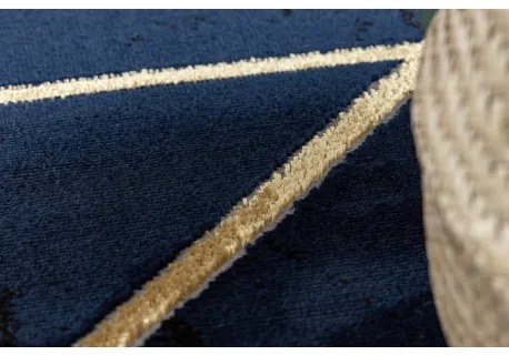 koberec EMERALD výhradní 1012 glamour, stylový geometrický tmavě modr velikost 120x170 cm | krásné koberce cz
