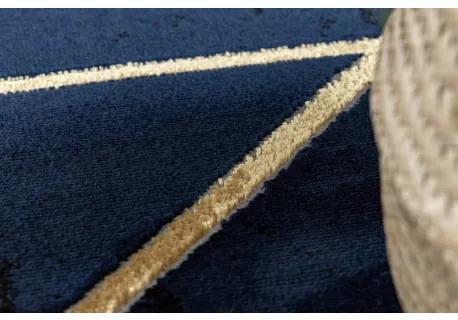 koberec EMERALD výhradní 1012 glamour, stylový geometrický tmavě modr velikost 280x370 cm | krásné koberce cz