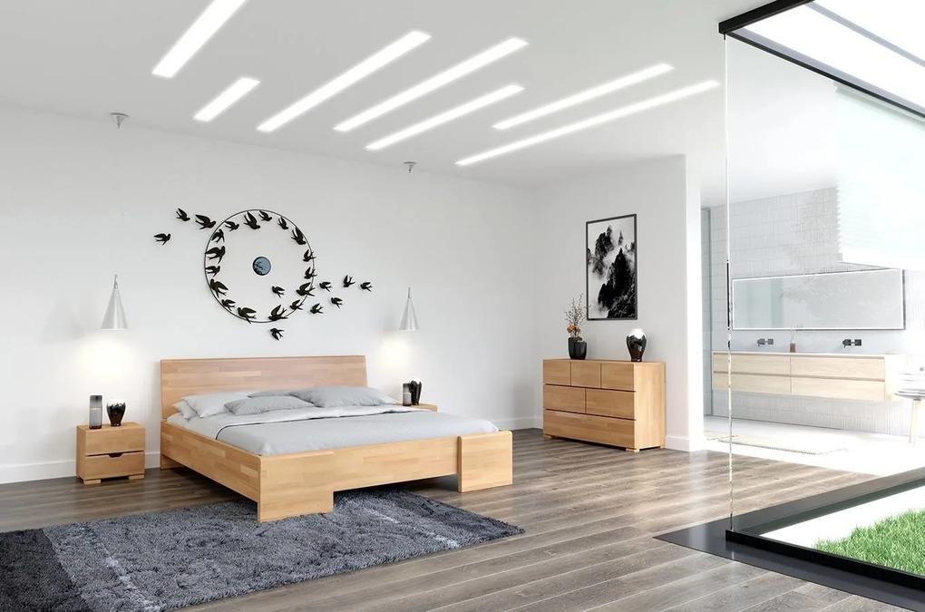 Buková postel s úložným prostorem - Hessler   ,  140x200 cm
