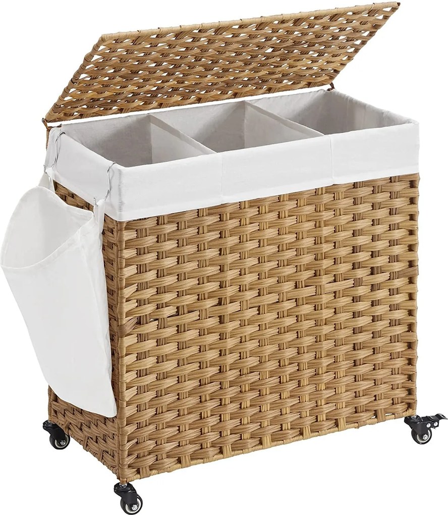 Prádelní koš 3 přihrádky 140L