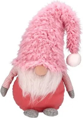 Vánoční dekorace elf v dlouhé plyšové čepici 70 cm