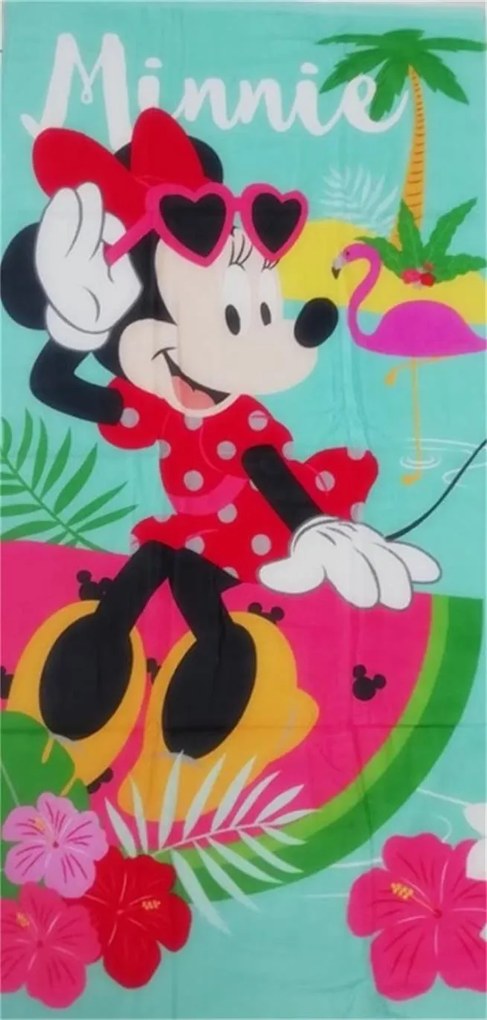 Setino Plážová osuška Minnie na pláži 70 x 140 cm