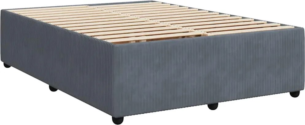 Rám postele bez matrace tmavě šedý 160 x 200 cm samet 3285019