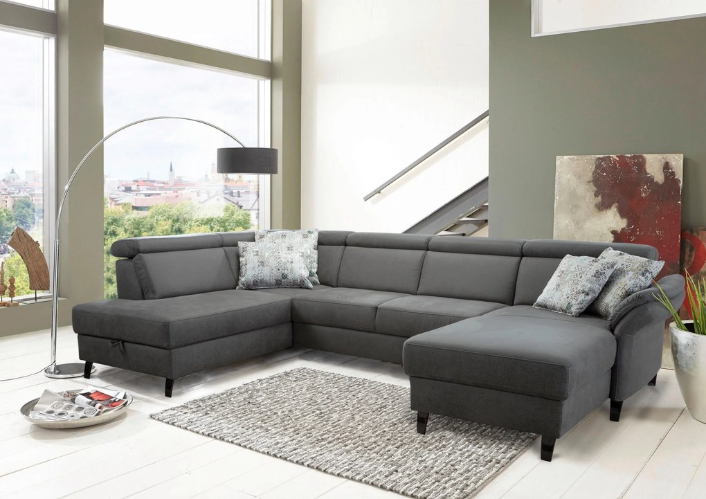XXXLutz SEDACÍ SOUPRAVA, textil, antracitová Sit & More - Sedací soupravy - 000144005226