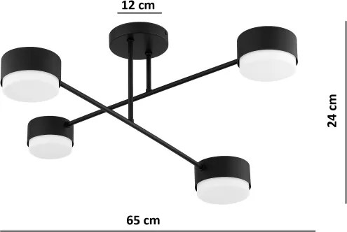 Brilagi - LED Přisazený lustr MONO 4xGX53/30W/230V černá