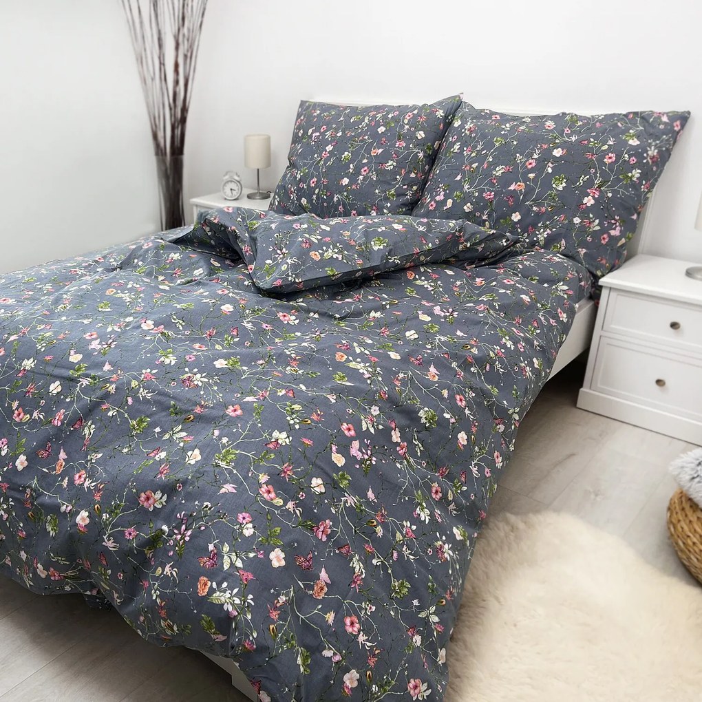 Bavlněné povlečení Rea Zapínání: zip, Velikost polštáře: 70x90, Velikost přikrývky: 140x220