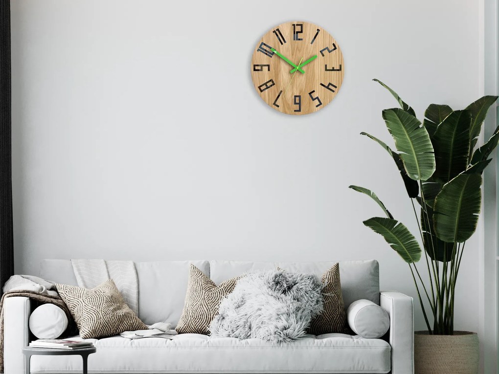Dřevěné nástěnné hodiny Slim 33 cm - výběr z 10 provedení