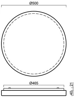 Osmont CAR67694 Carina 2, moderní stropní/nastěnné svítidlo, 32W LED 4000K, Ø 50cm, IP44