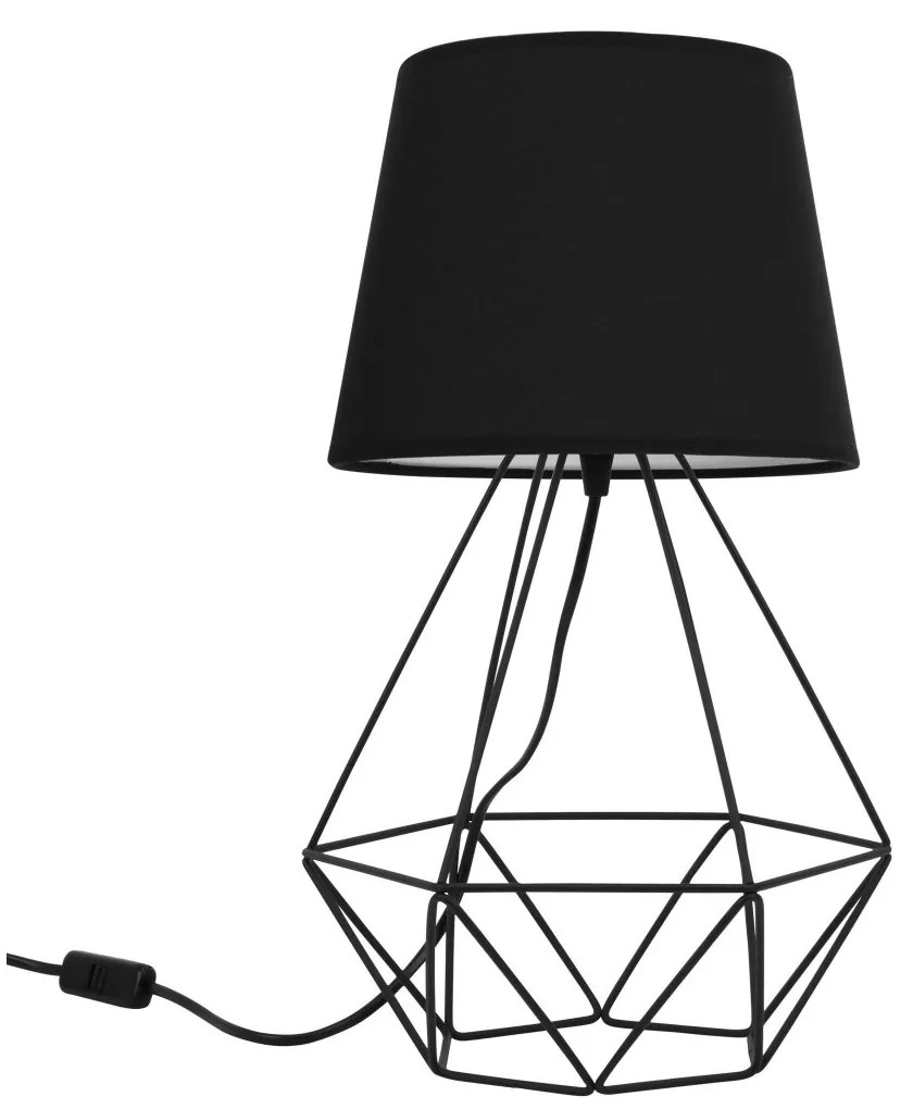 Stolní lampa MILANO, 1x textilní stínítko (výběr ze 4 barev), (výběr ze 3 barev konstrukce), D