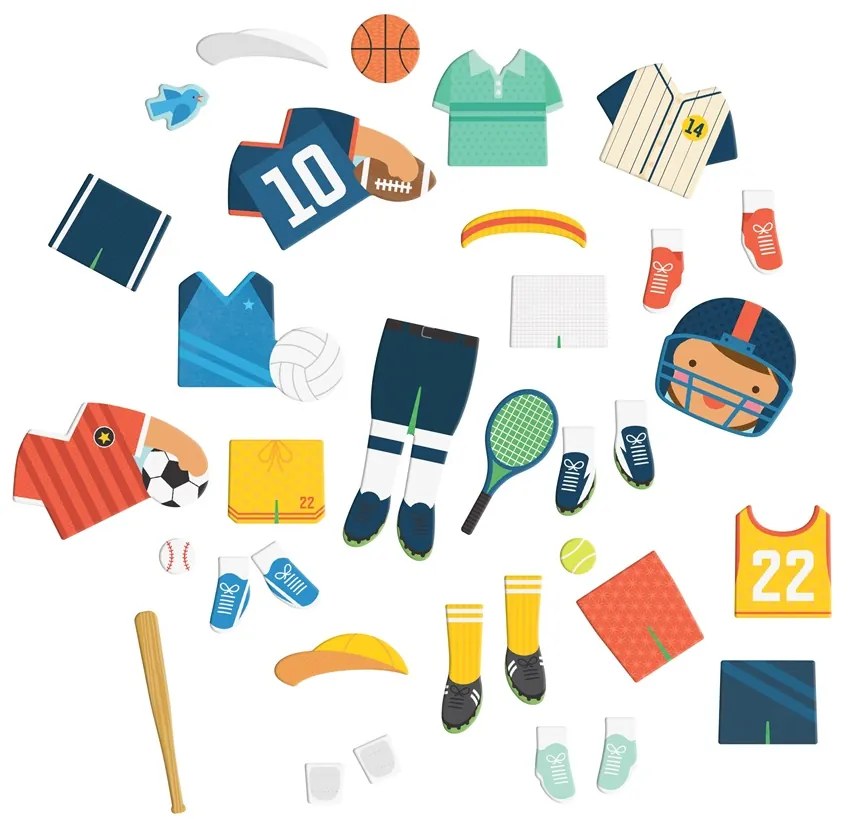 Petit Collage Magnetické puzzle Sportovec